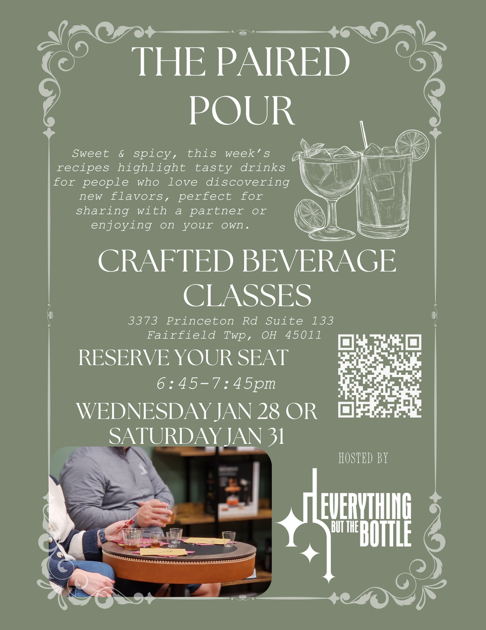 The Paired Pour Crafting Class - Saturday Jan 31, 2026 – Everything But ...